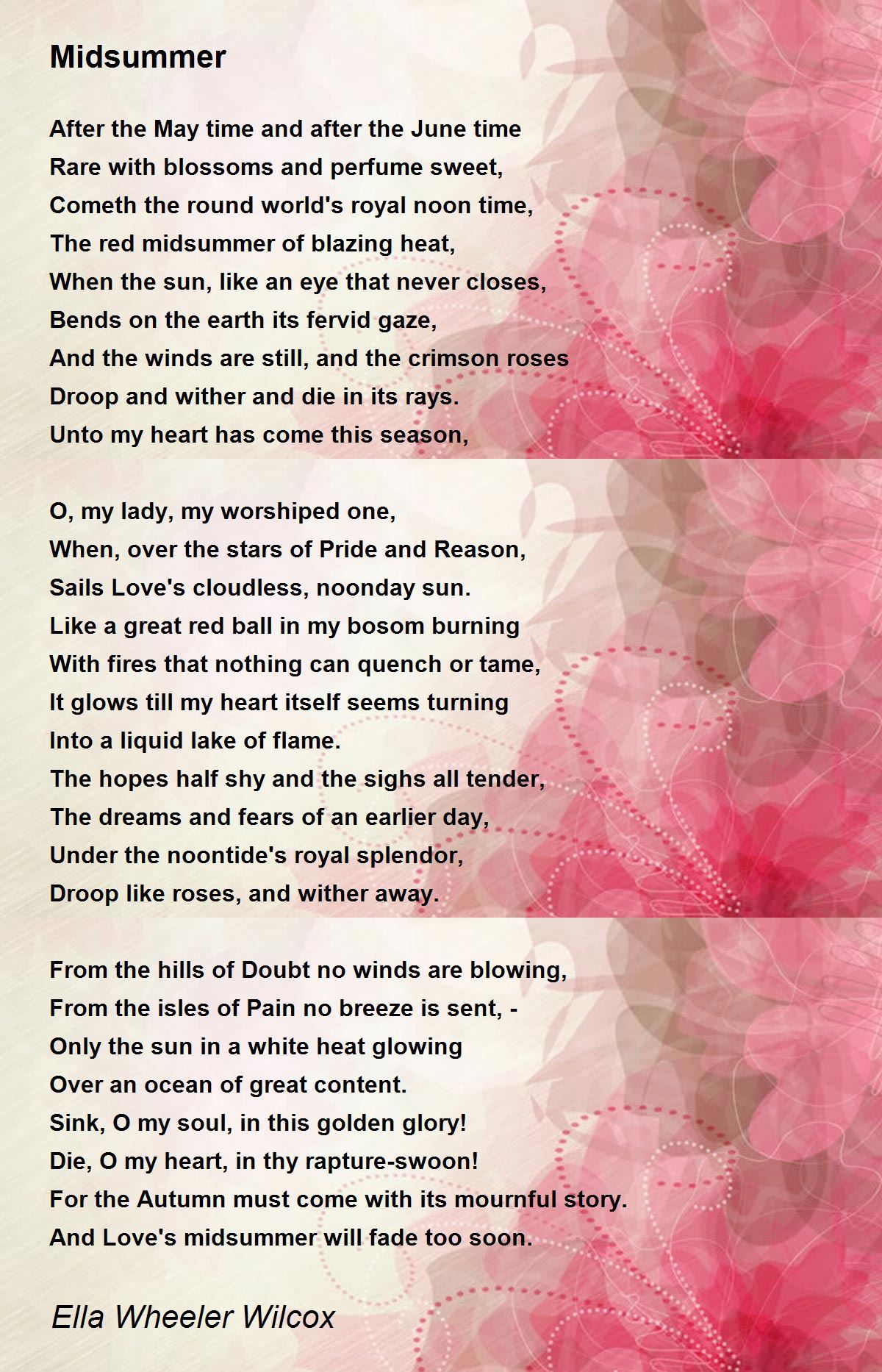 Karma Poem By Ella Wheeler Wilcox Poem Hunter