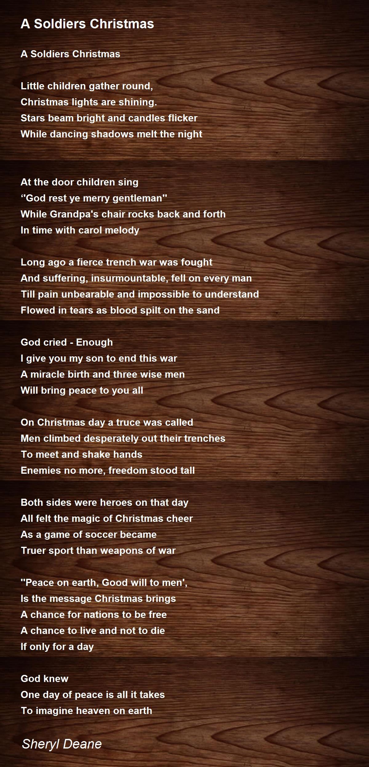 Christmas Poems For Soldiers at Adrienne Maldonado blog