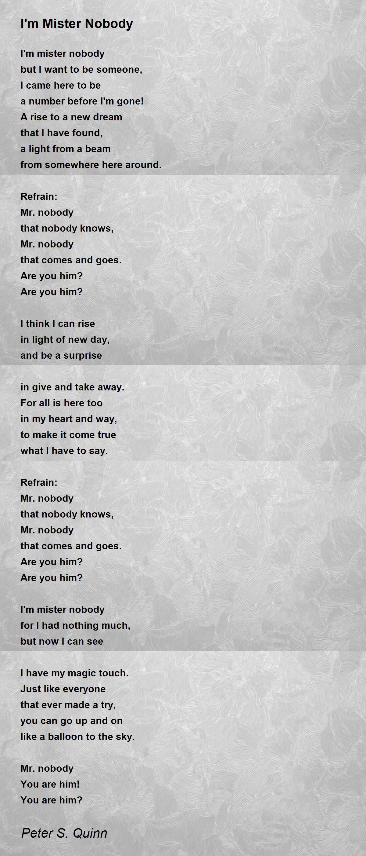 Mr Nobody Poem Pdf _ Mr Nobody Poem Questions And Answers – ZRYT