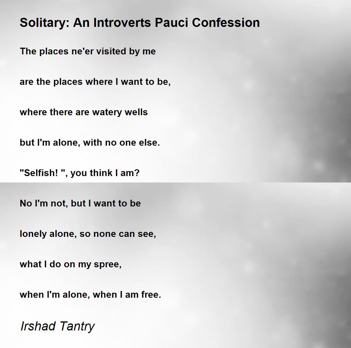 Solitary Poems