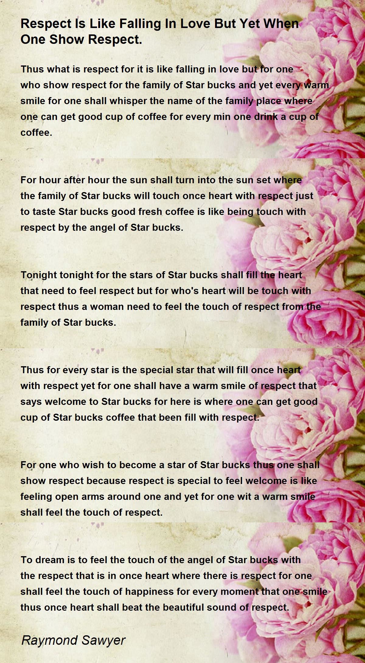 Respect Poem