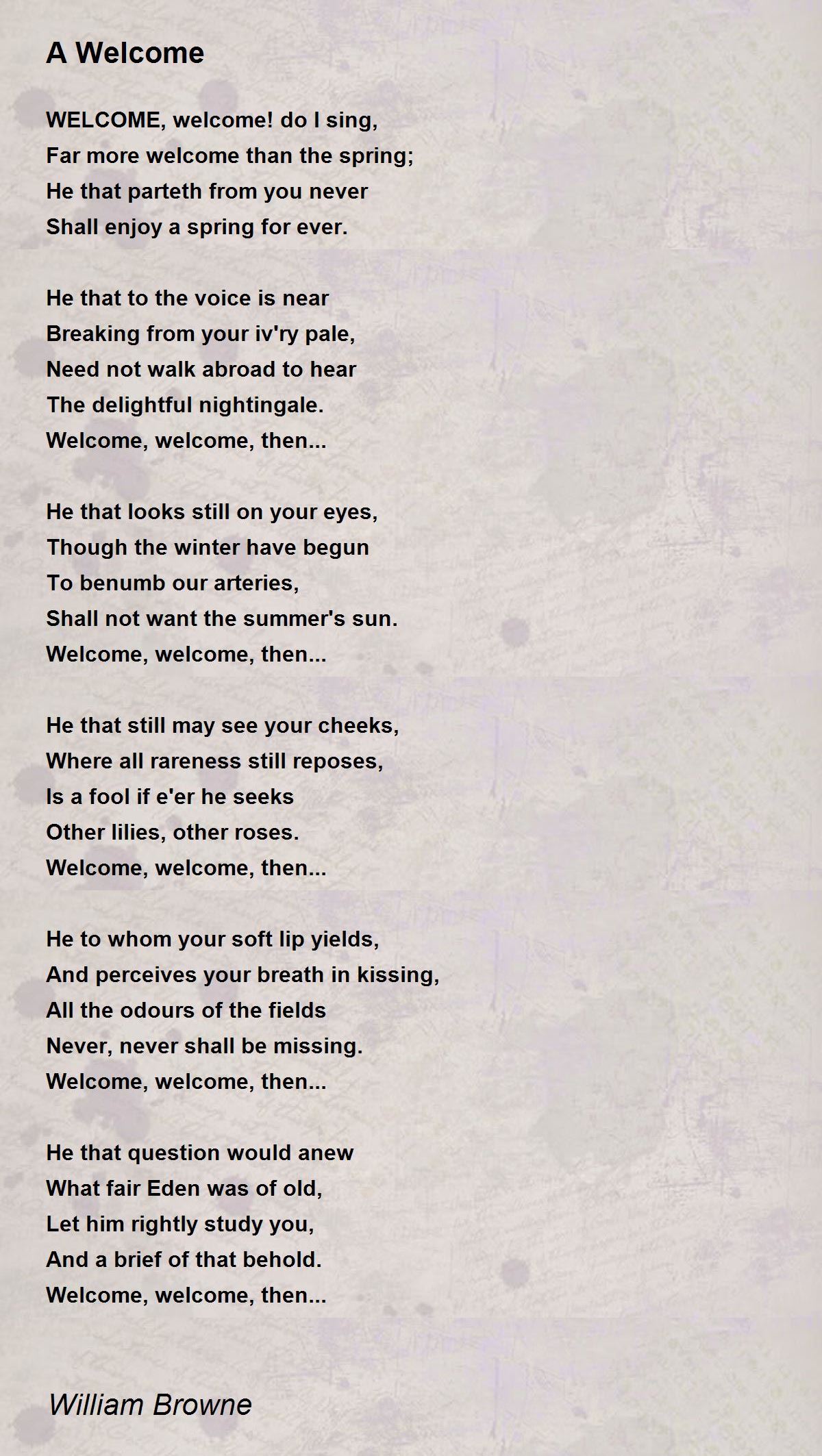 Welcome Little One Poem