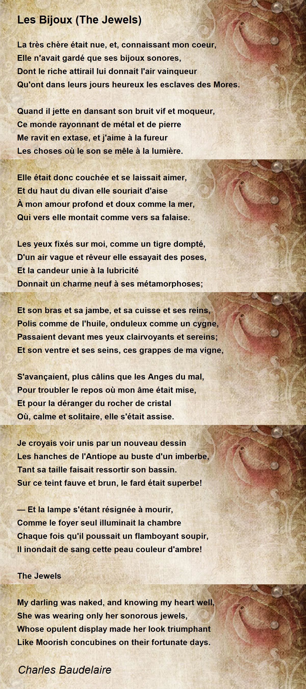 Les Bijoux (The Jewels) Poem by Charles Baudelaire - Poem Hunter