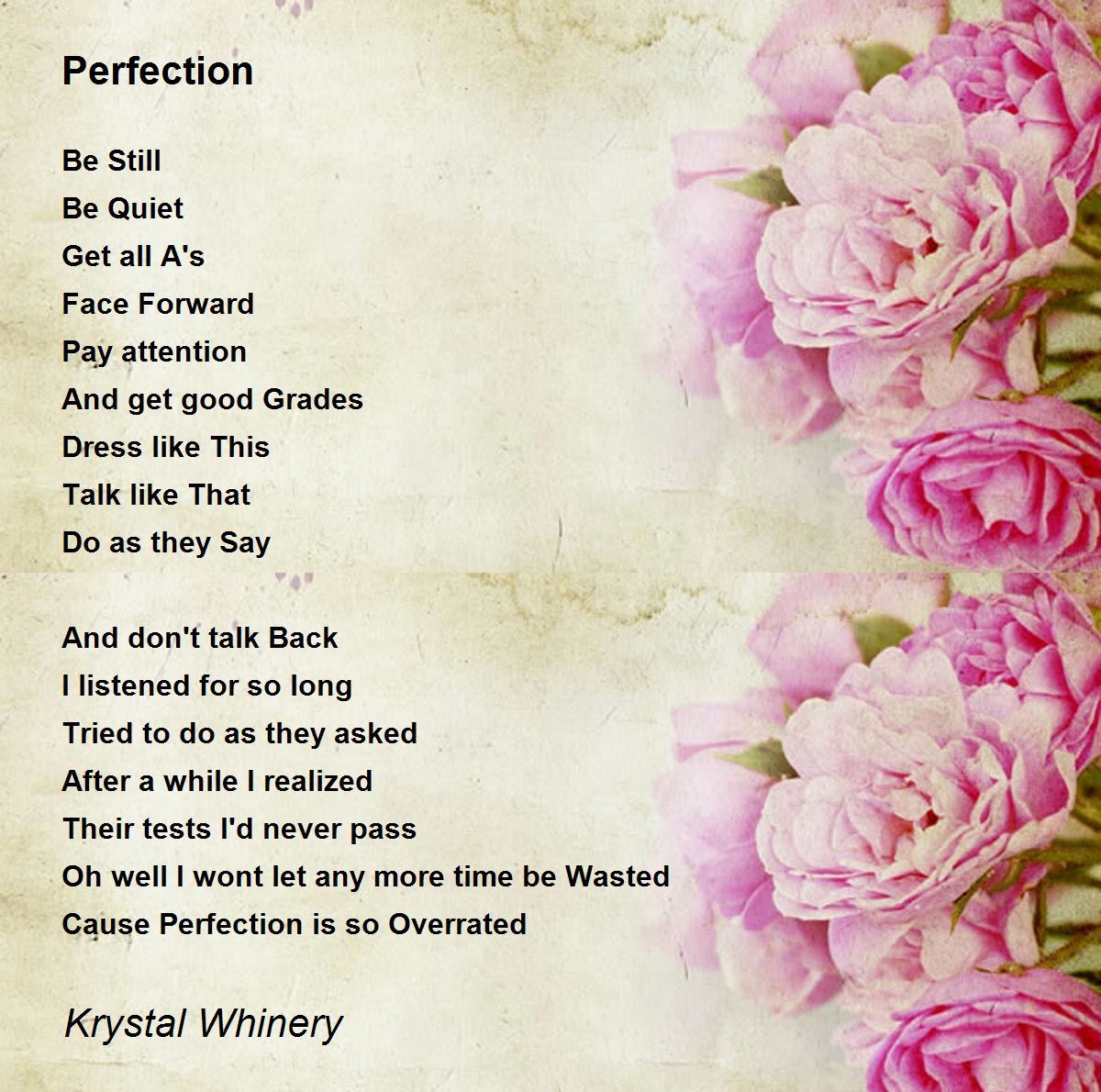 Greeting Cards Original Poetry Perfection Poem Universal Card Paper ...