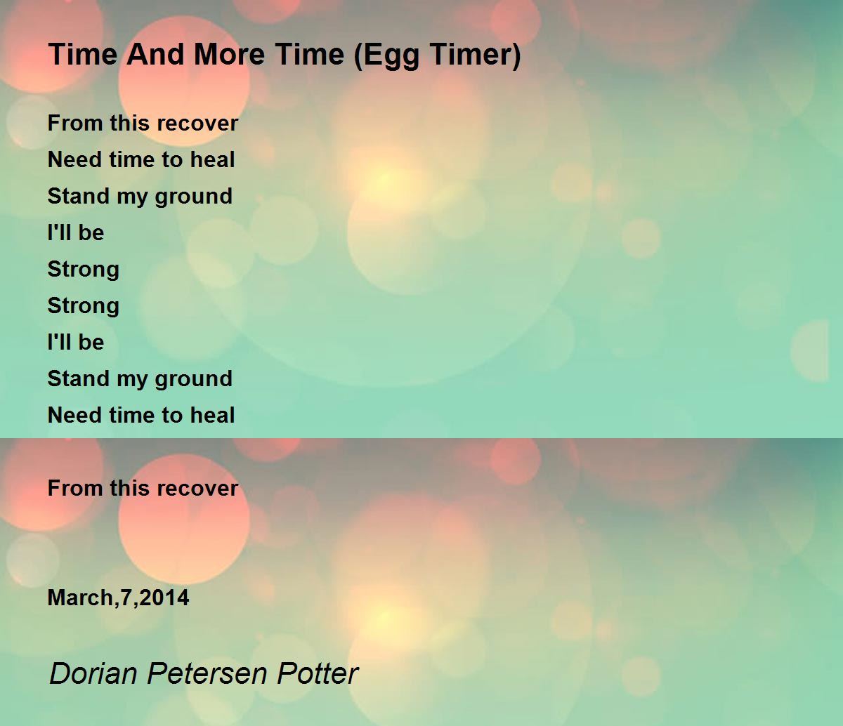 Poem About More Time at Barbara Macdonald blog