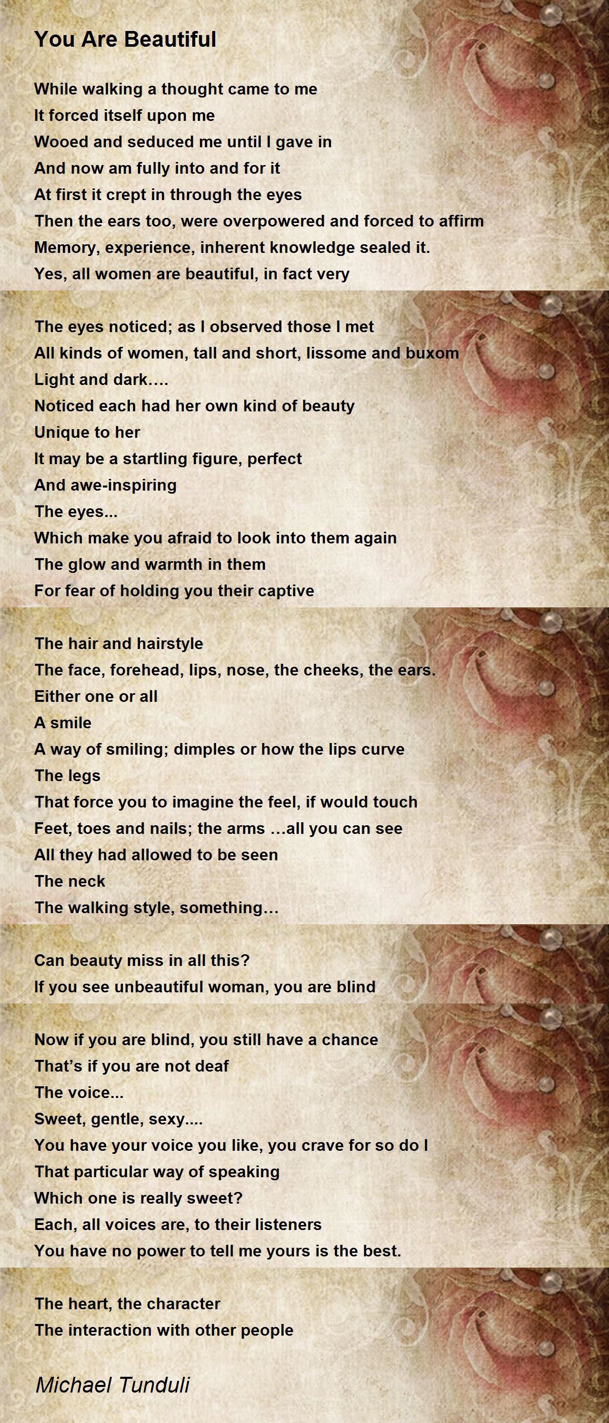 You Are Amazing And Beautiful Poem