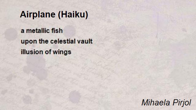 Airplane (Haiku) Poem by Mihaela Pirjol - Poem Hunter