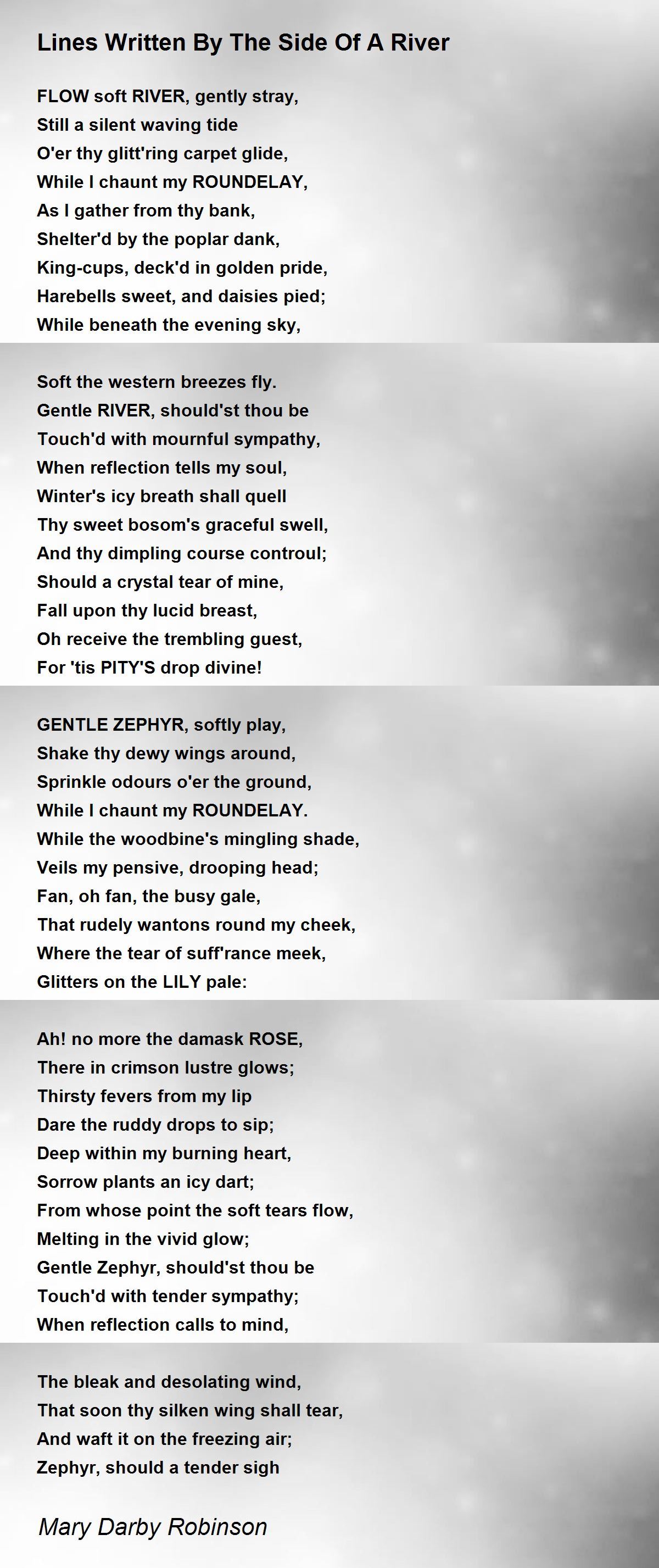 Mary Darby Robinson Quotes A Lady Of The Last Century | Project