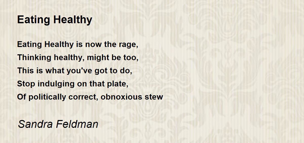 Eating Healthy Poems