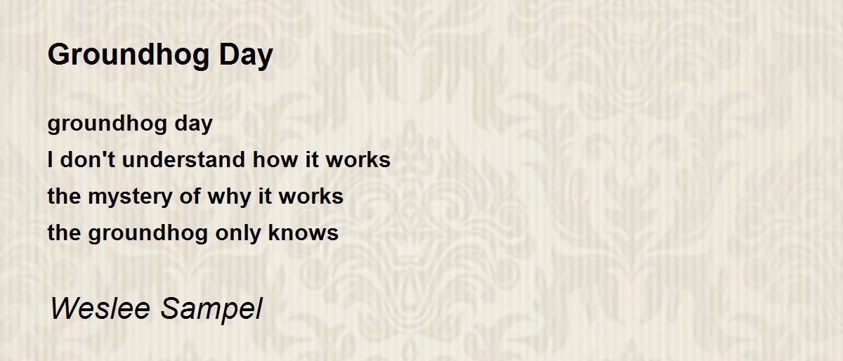 Groundhog Day Poetry