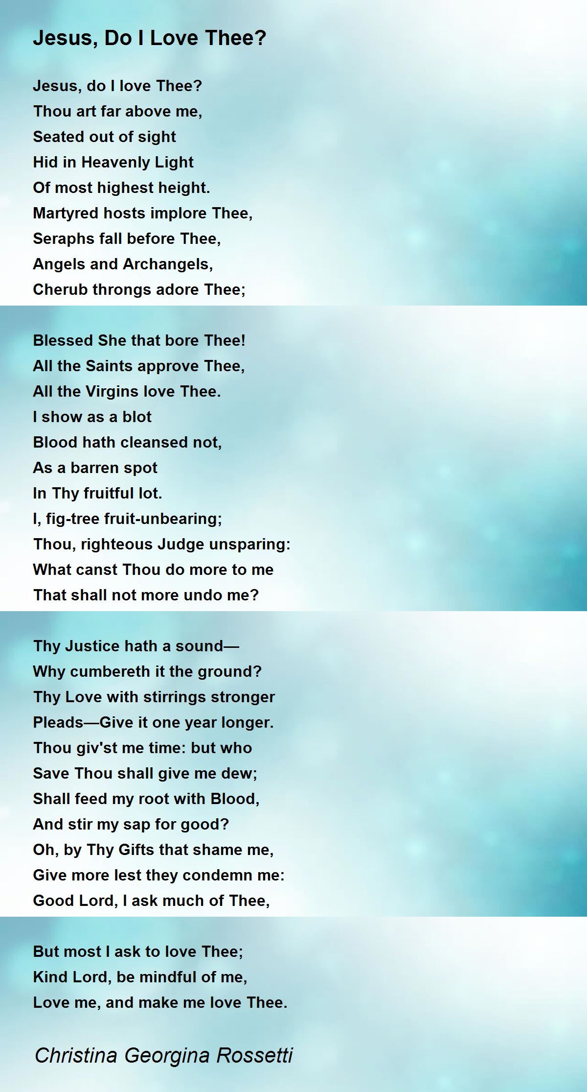 Love Poems For Jesus
