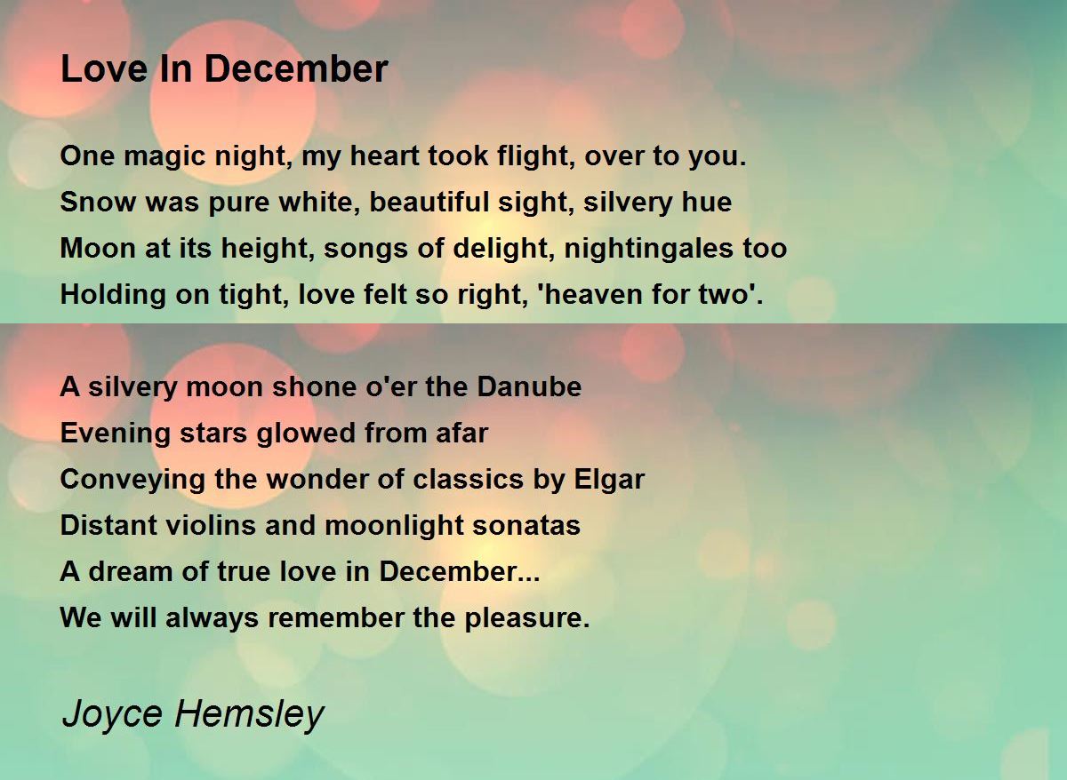 December Birthday Poems