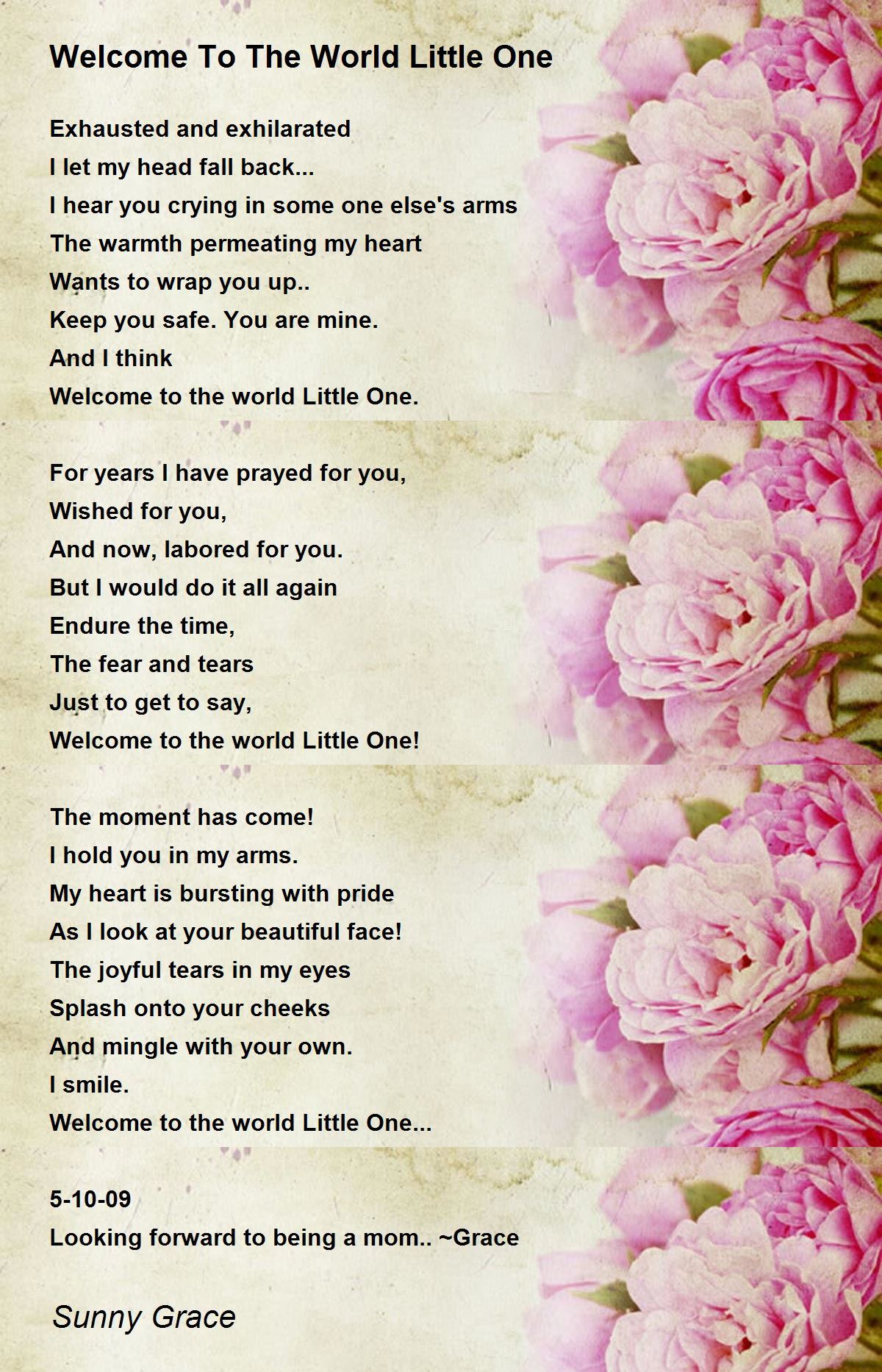 Welcome Little One Poem