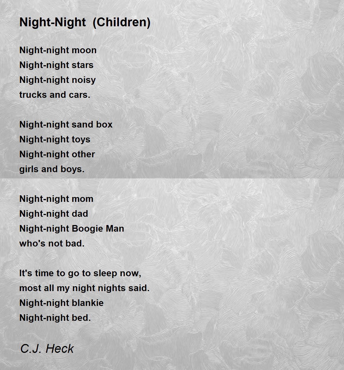 Night Time Poems