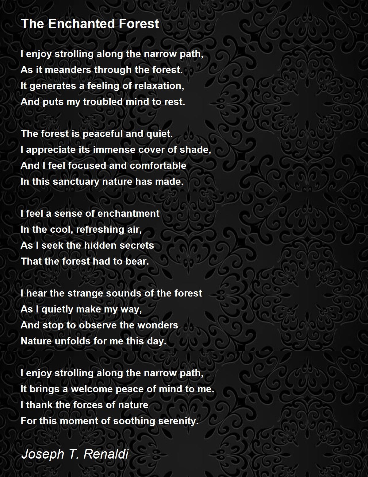 The Enchanted Forest Poem by Joseph T. Renaldi - Poem Hunter