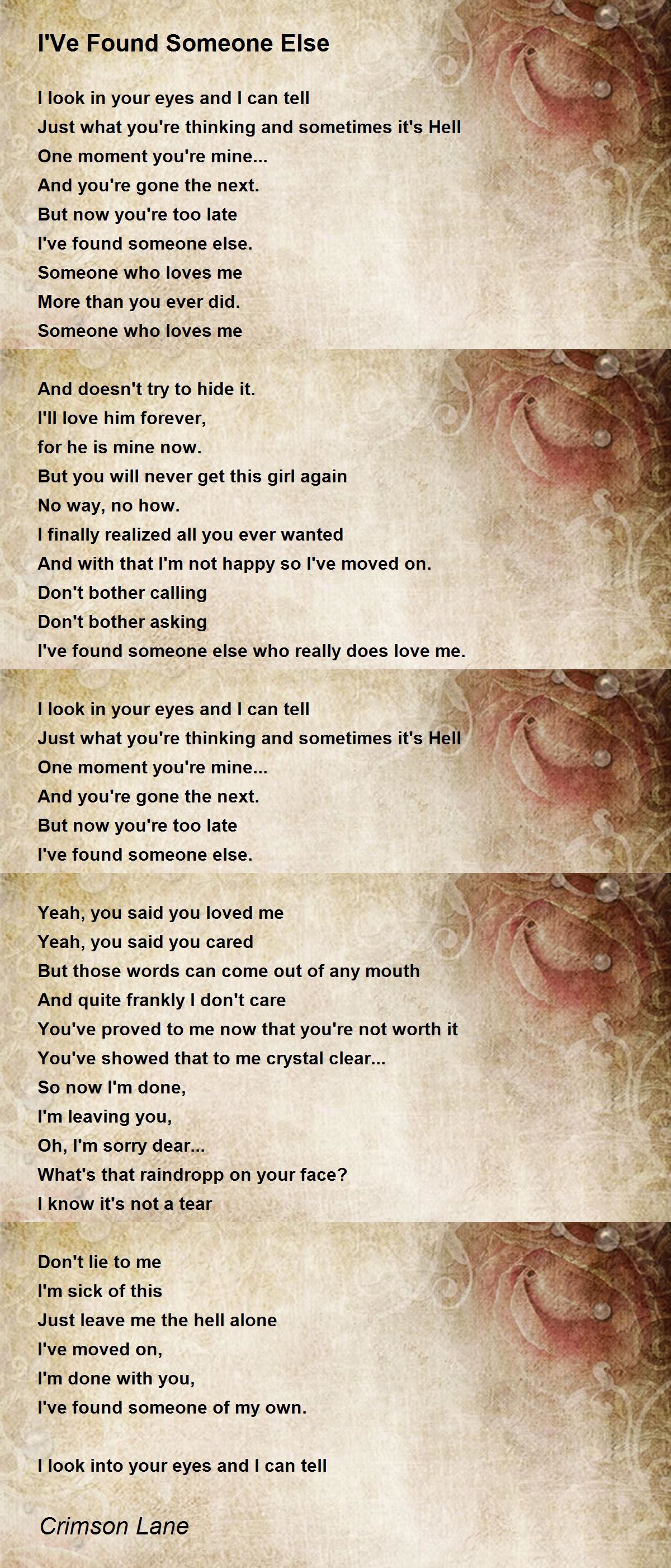 Poem Someone Else