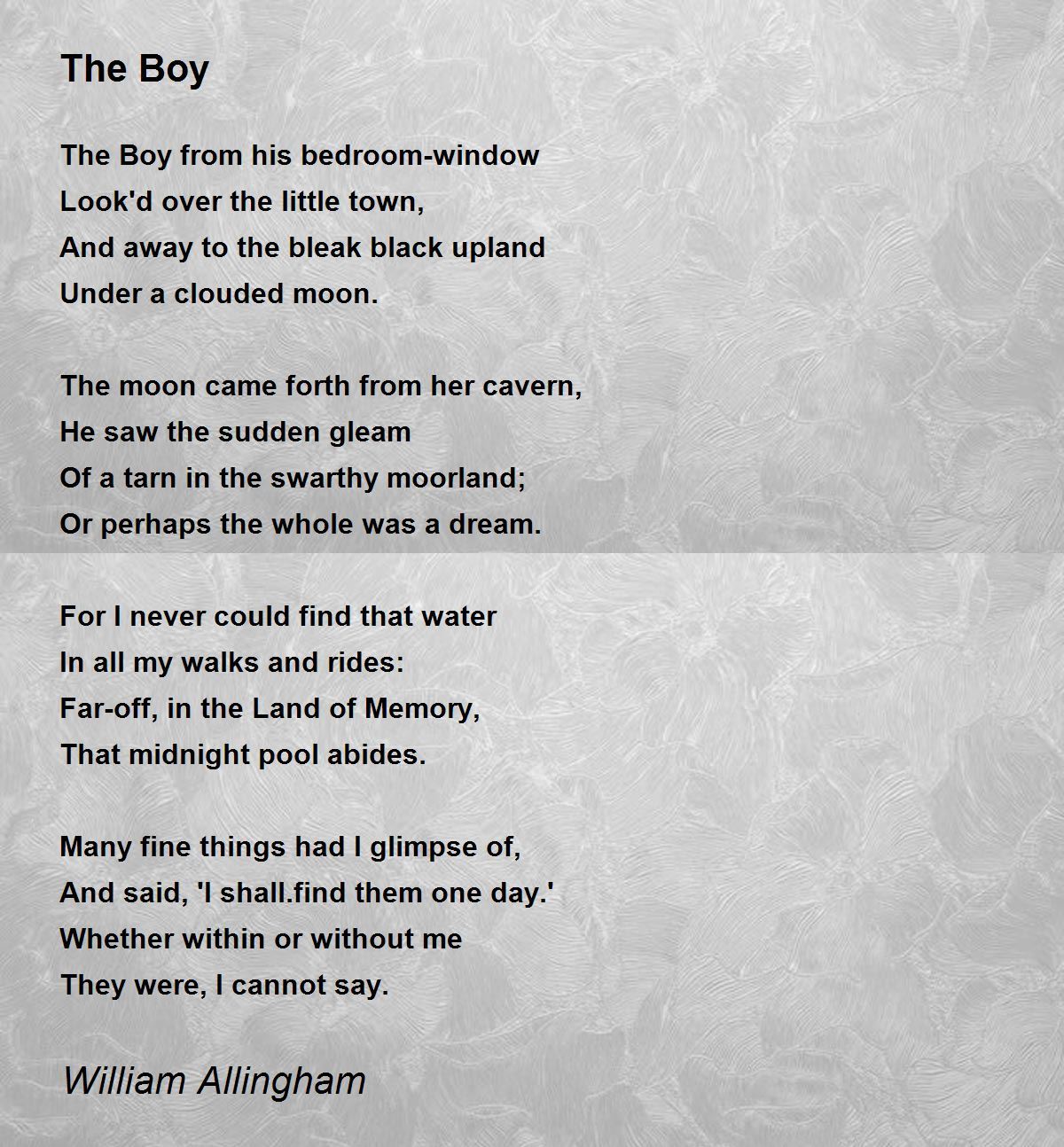 Inspirational Poems For Boys