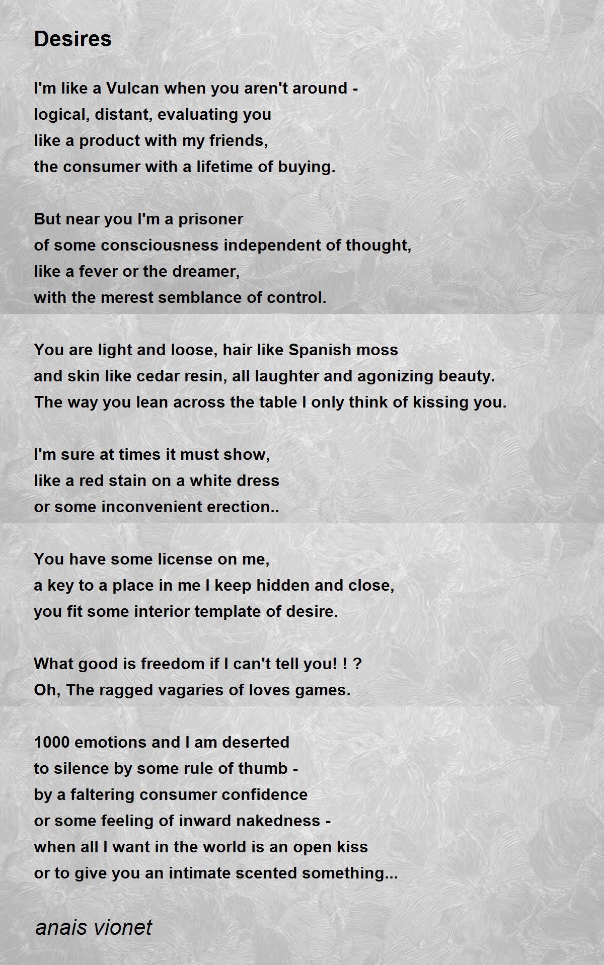 Manifest Your Desires Poem