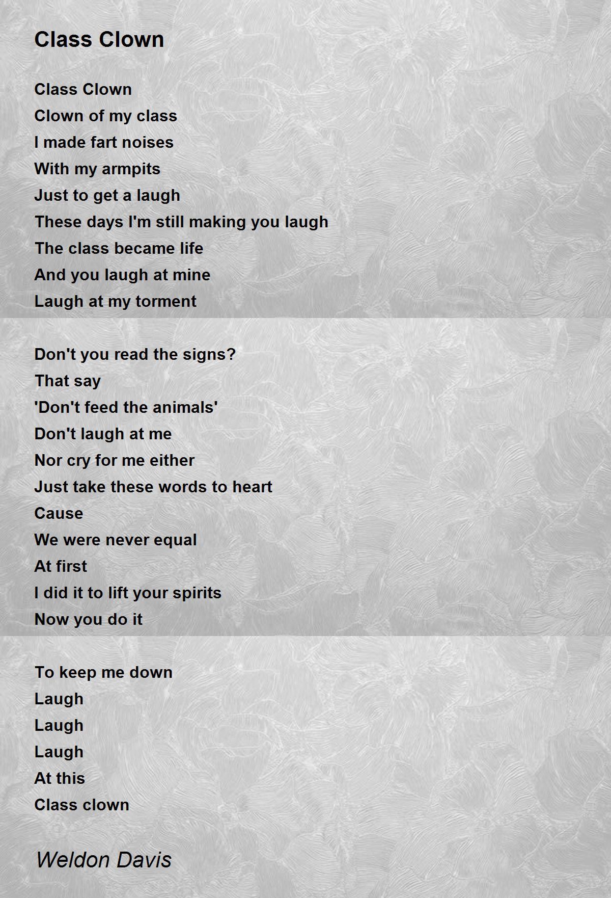 Class Clown Poems | Sitedoct.org