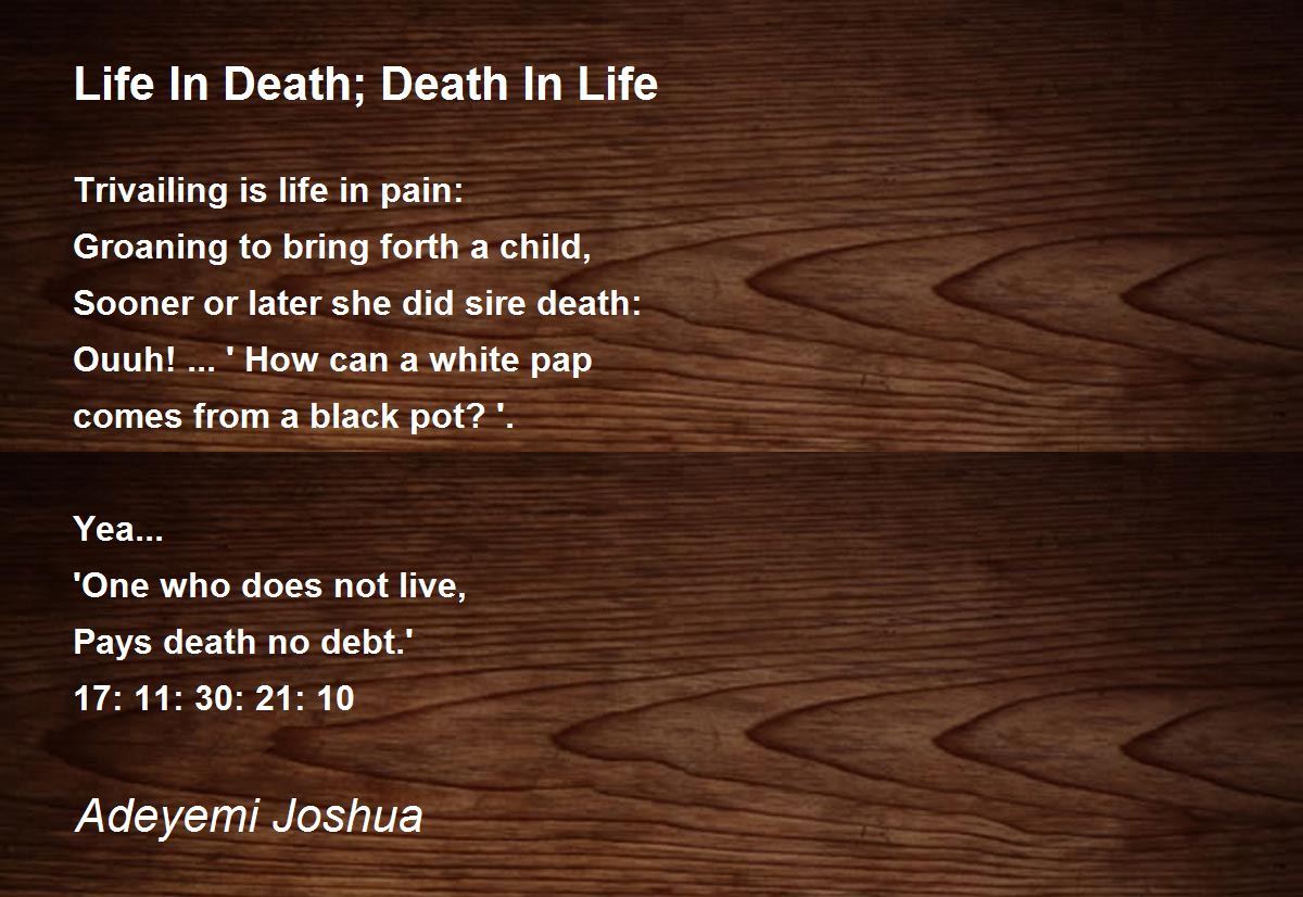 Live Life Death Quotes