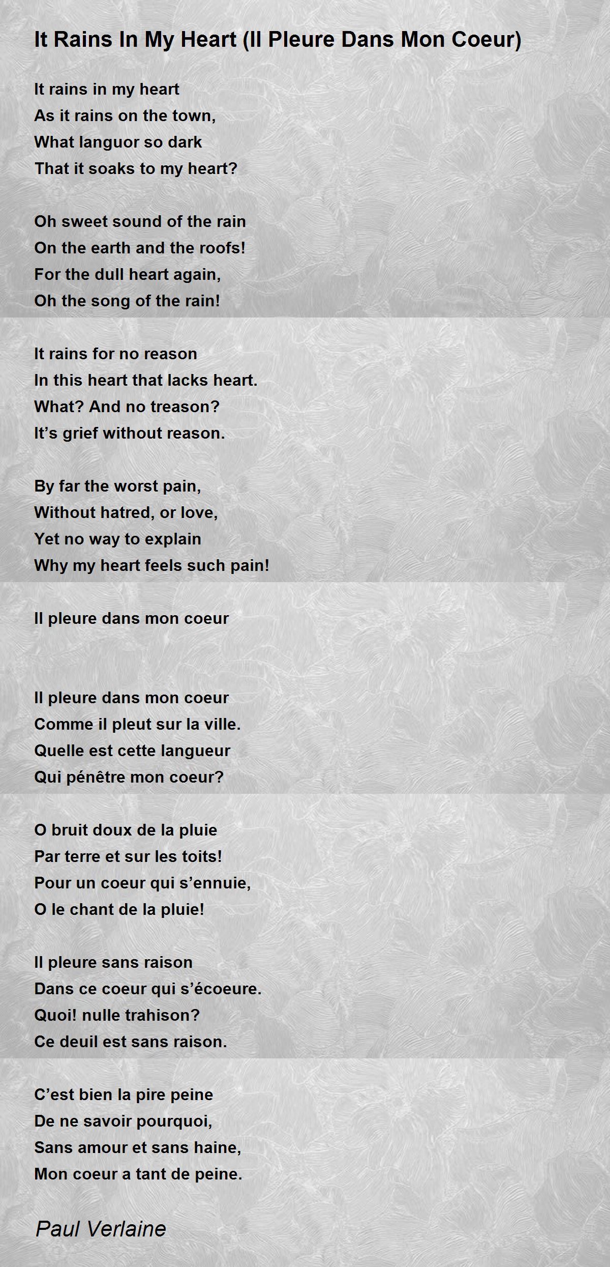 It Rains In My Heart (Il Pleure Dans Mon Coeur) - It Rains In My Heart ...