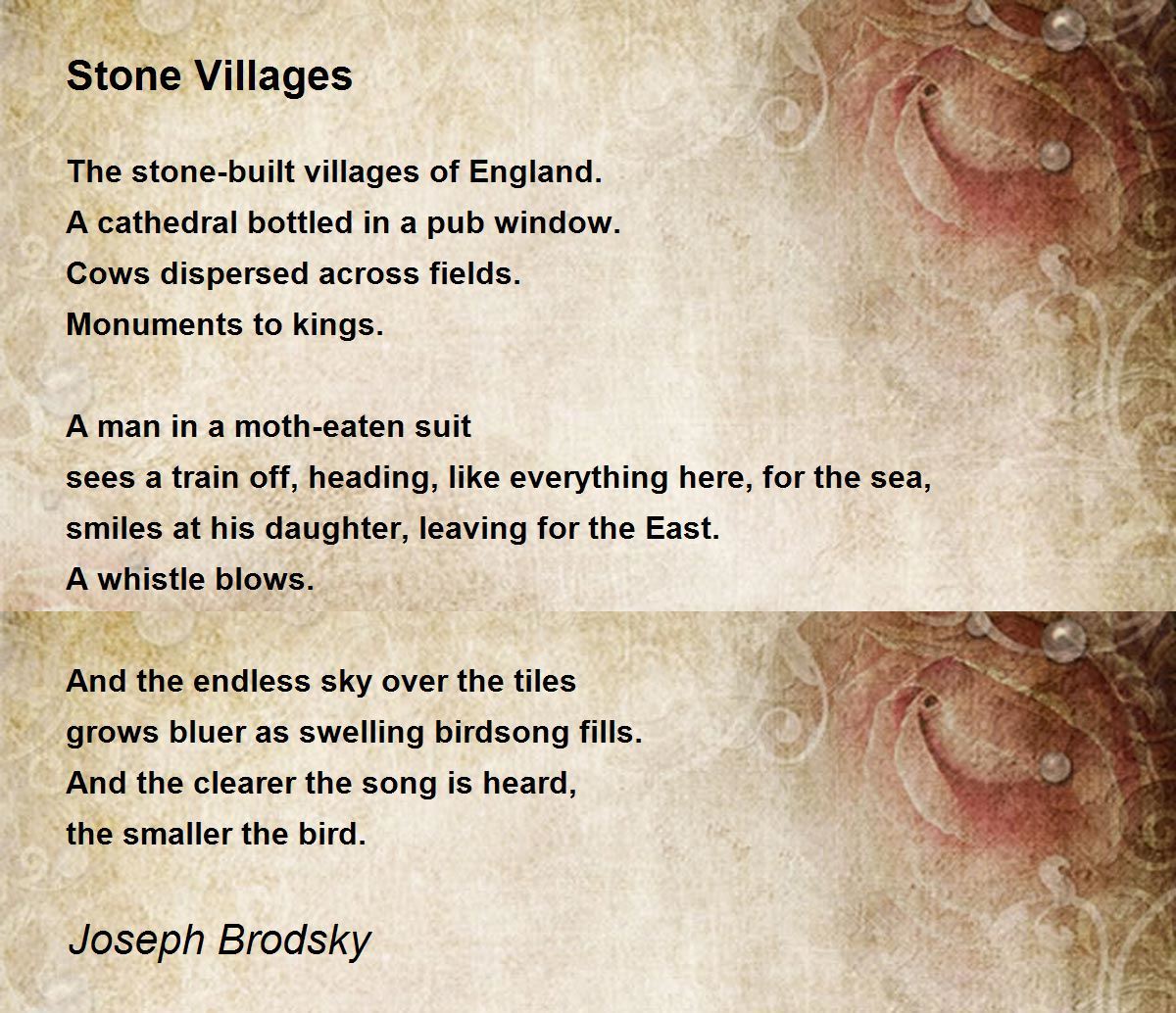 Stone Villages Poem by Joseph Brodsky - Poem Hunter