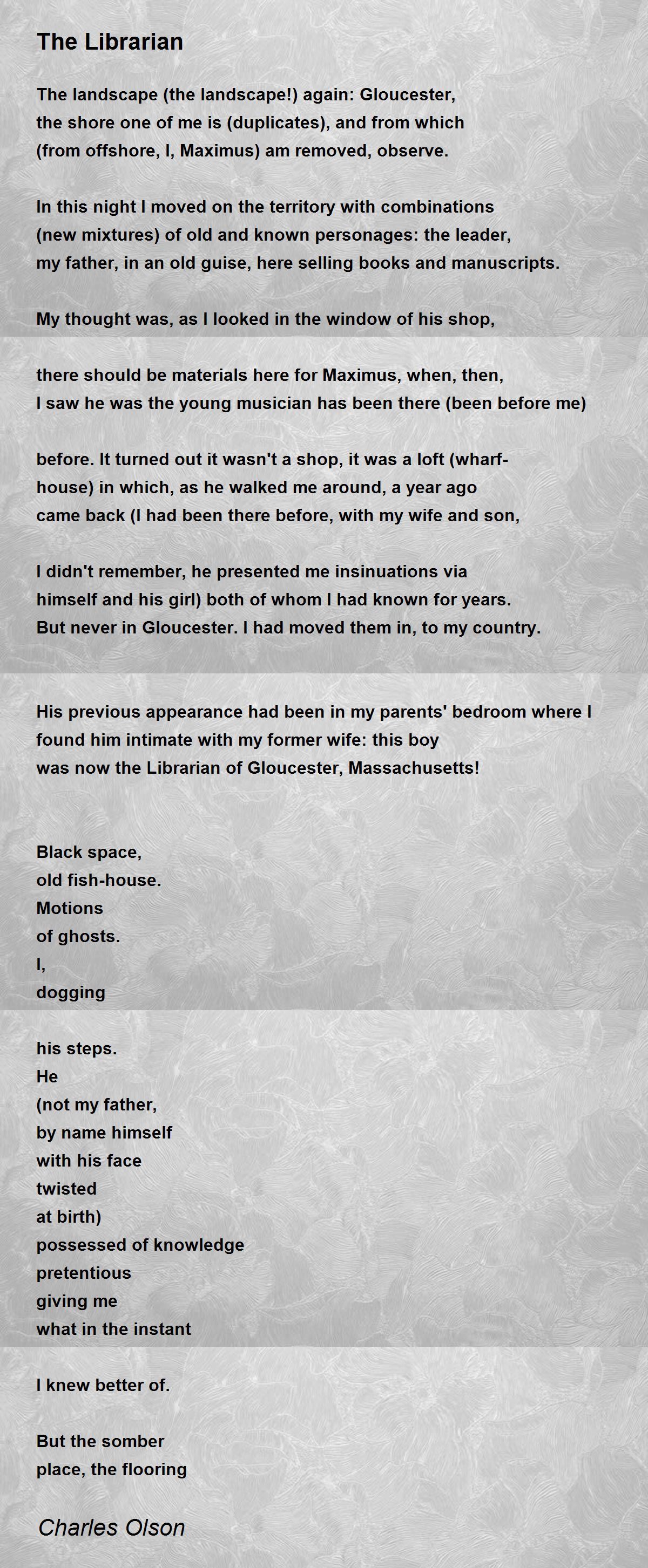 Librarian Appreciation Poems