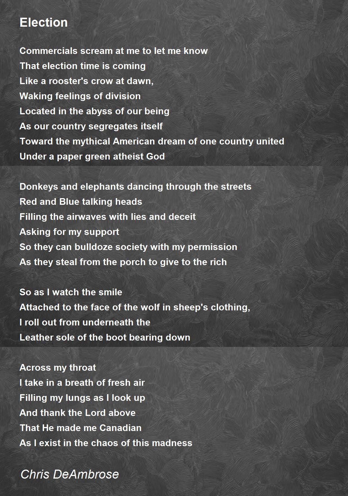 Word That Rhymes With Election at Shirley Arrowood blog