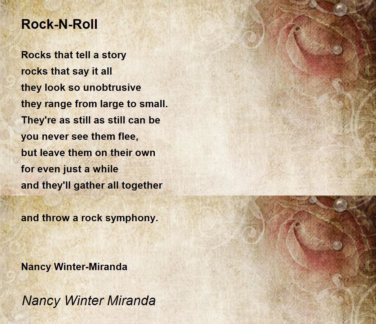Rock-N-Roll - Rock-N-Roll Poem by Nancy Winter Miranda