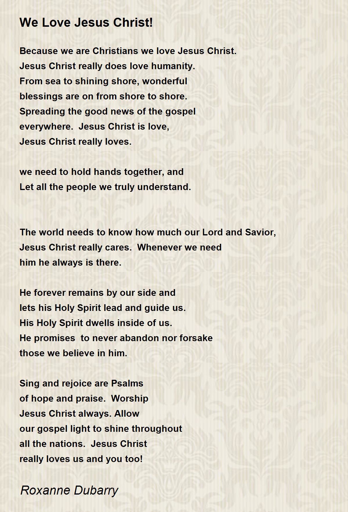 Love Poems For Jesus