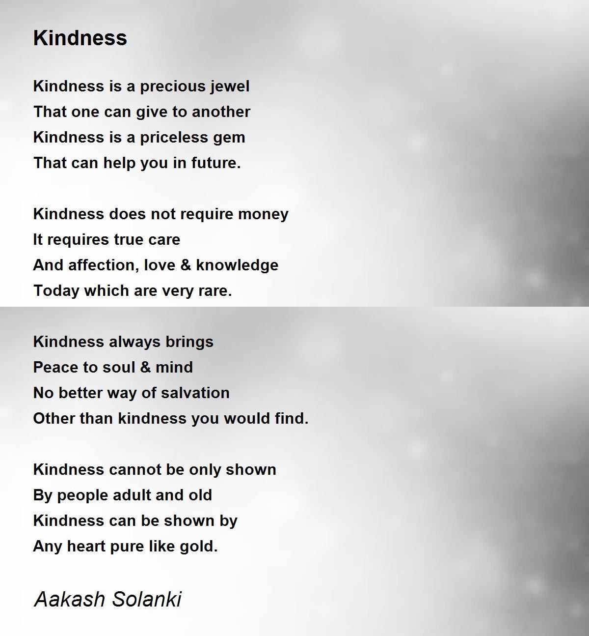 Kindness Poetry