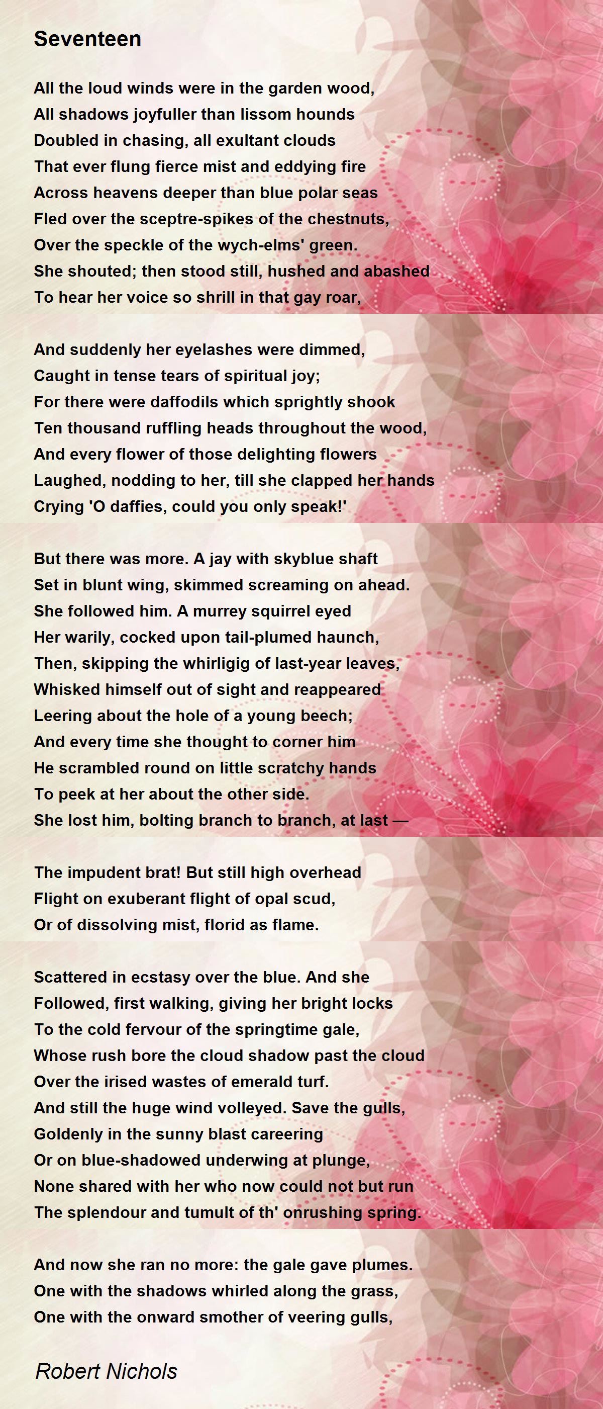 17 Year Anniversary Poems