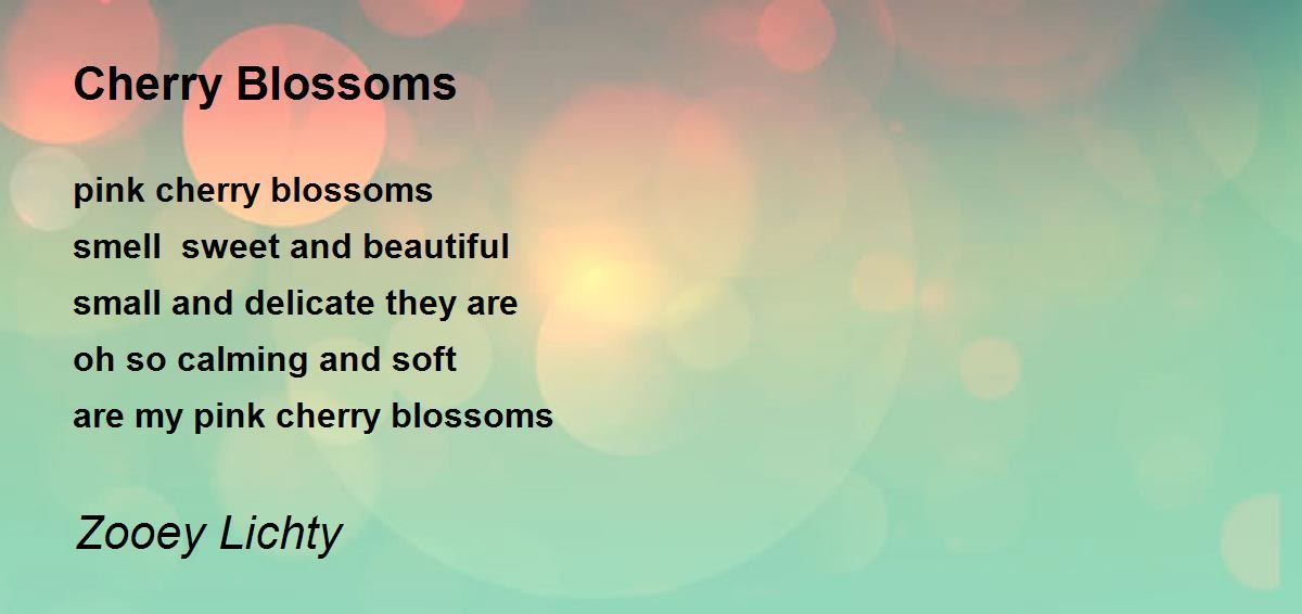 Cherry Blossoms by Zooey Lichty - Cherry Blossoms Poem