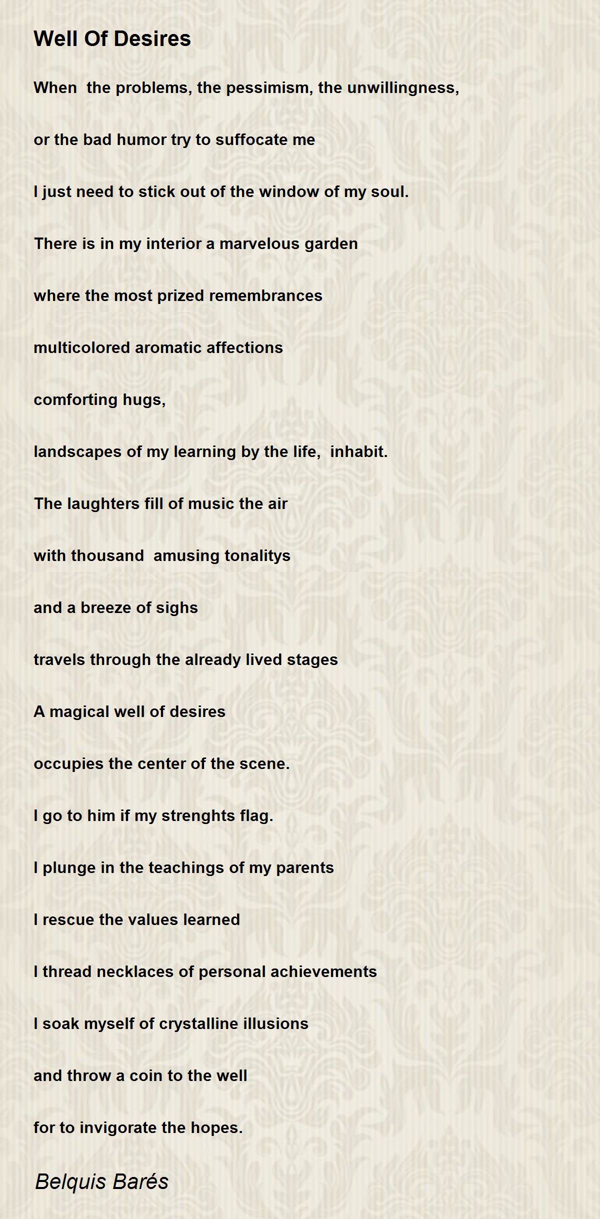 Manifest Your Desires Poem