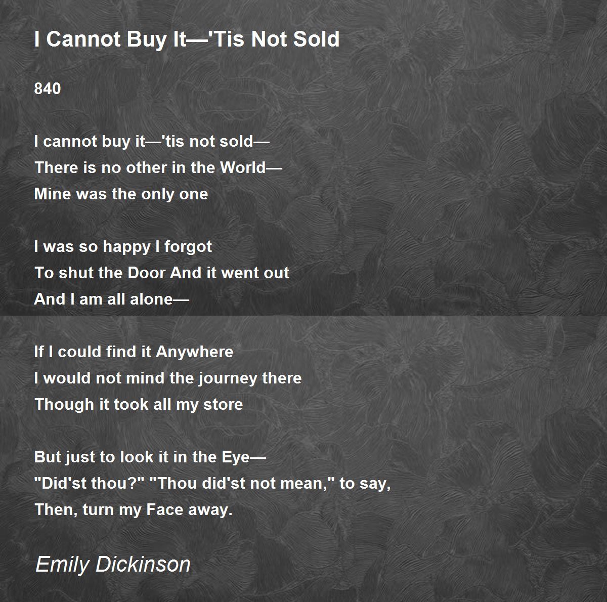 You Love The Lordyou Cannot See Poem By Emily Dickinson
