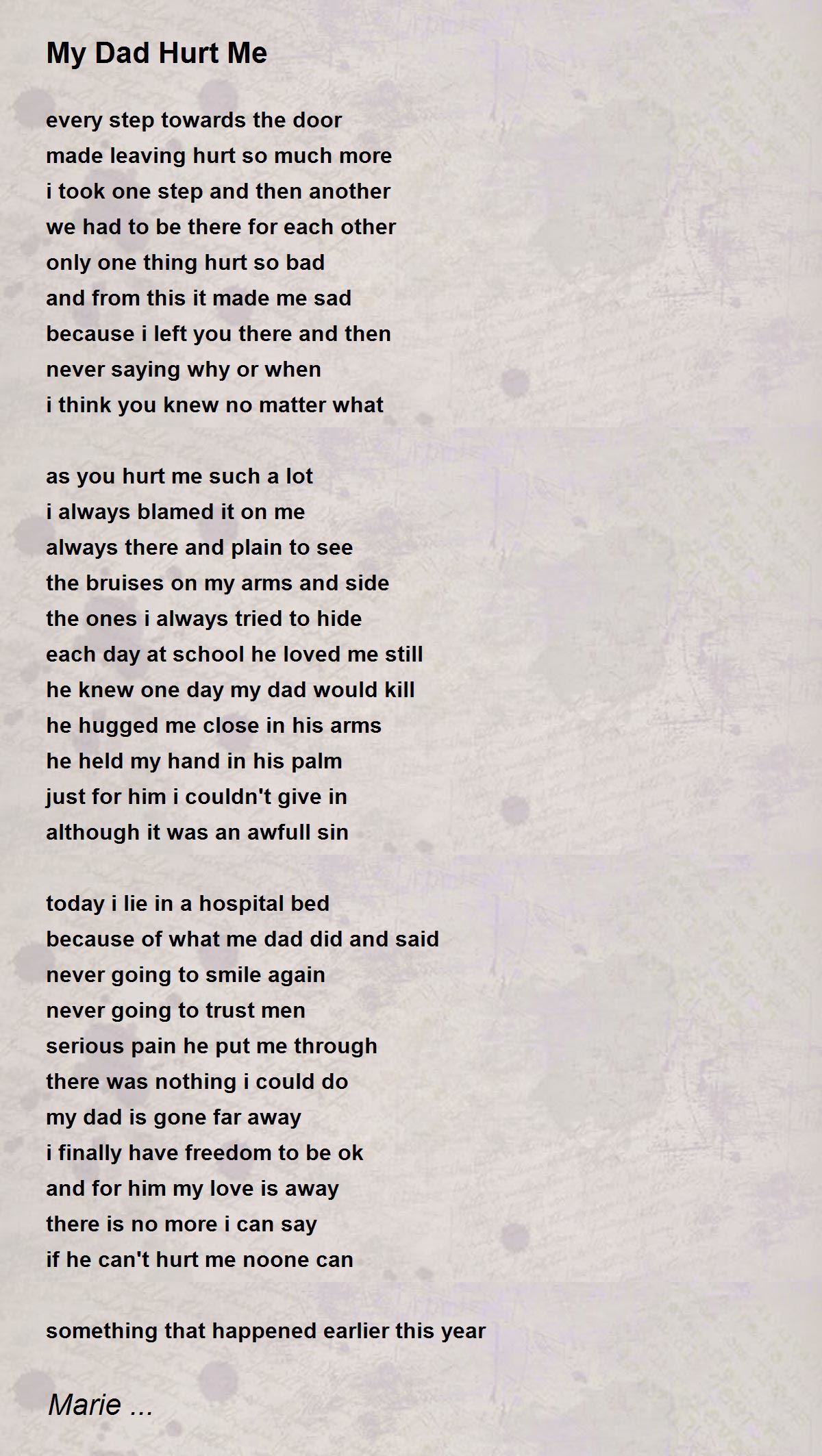 Dad You Hurt Me Quotes