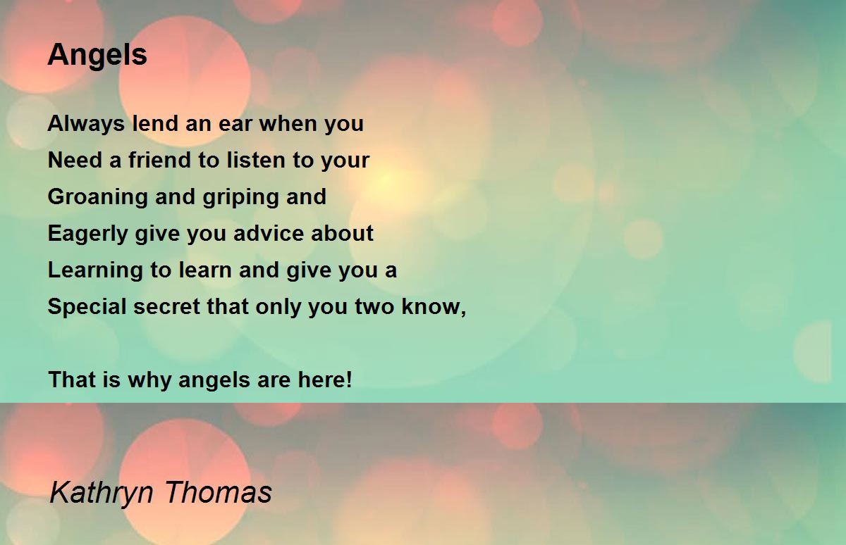 Free Printable Poems About Angels