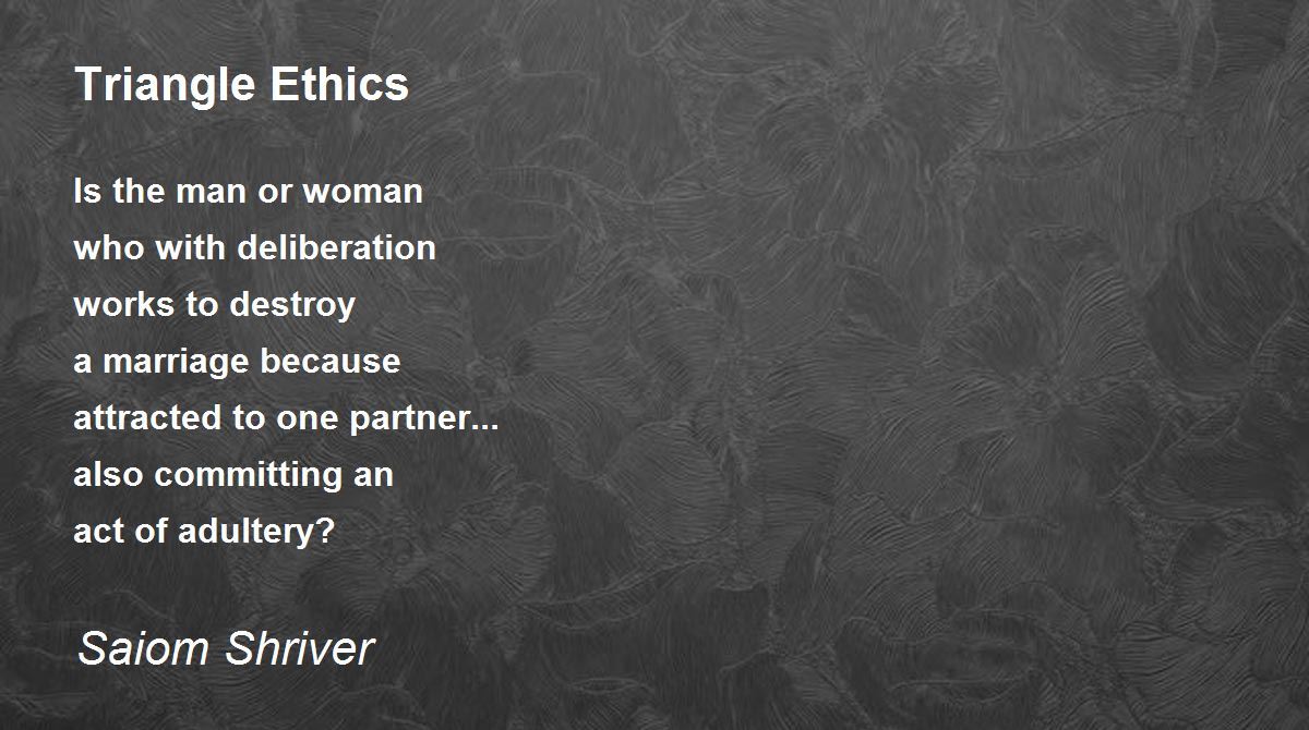 Poems About Ethics Morals