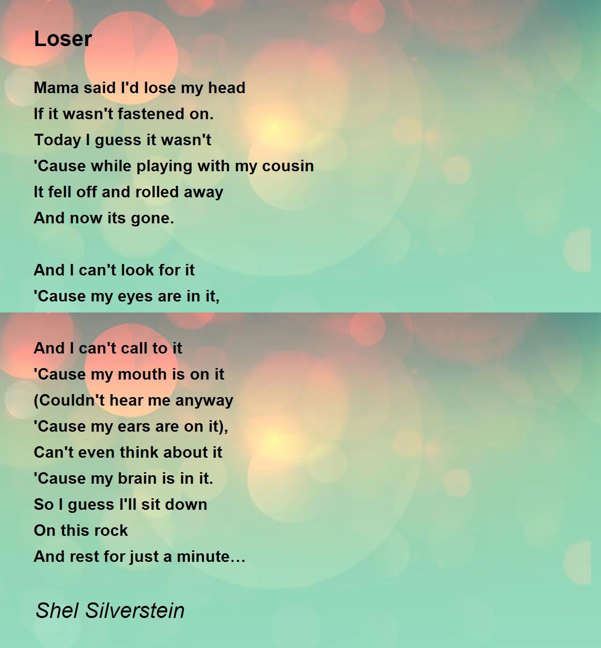 Loser Poems Quotes