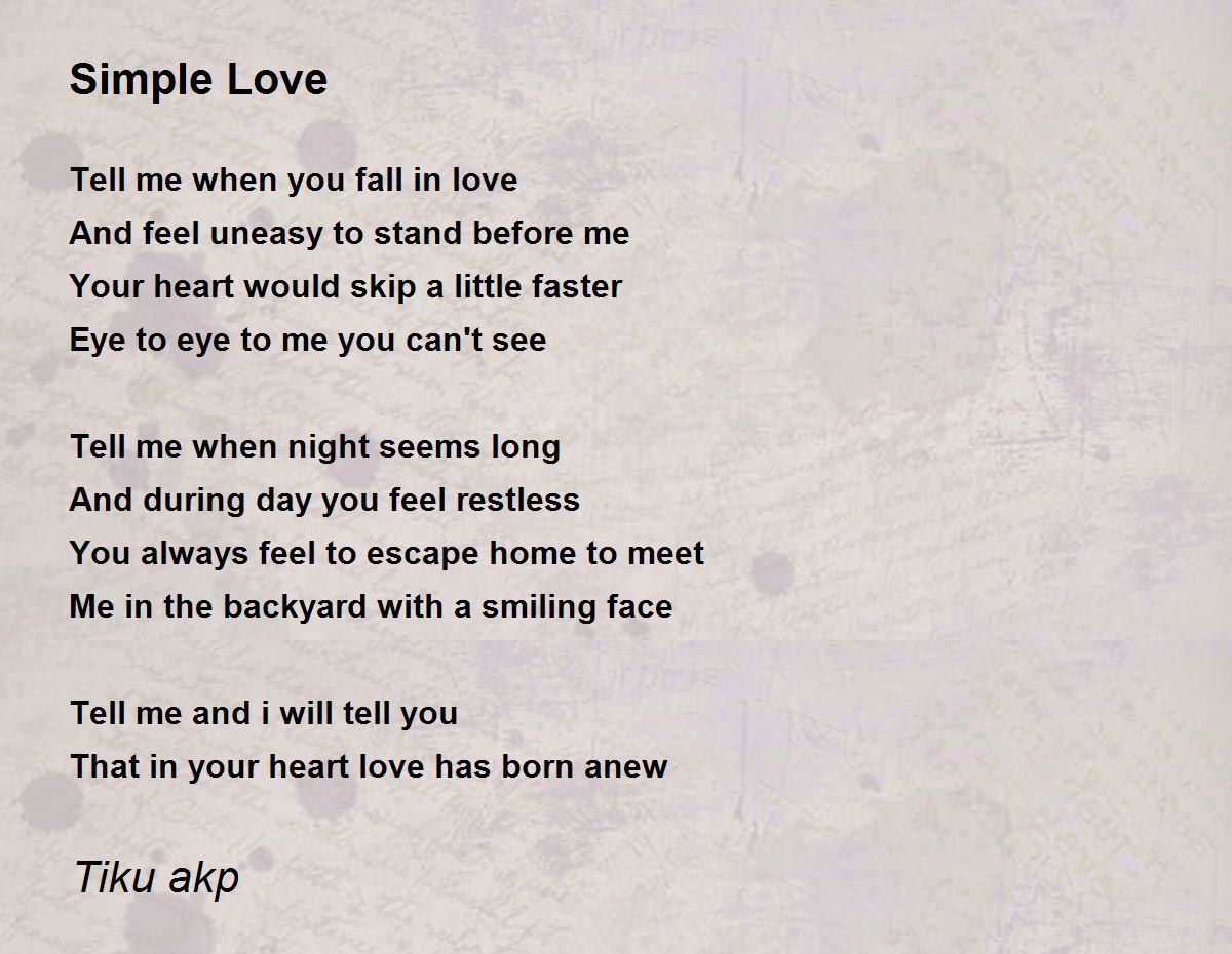 Simple Love Poem