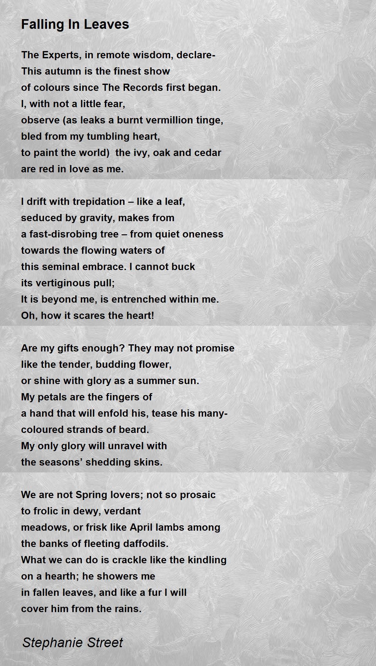Fallen Leaf Poem