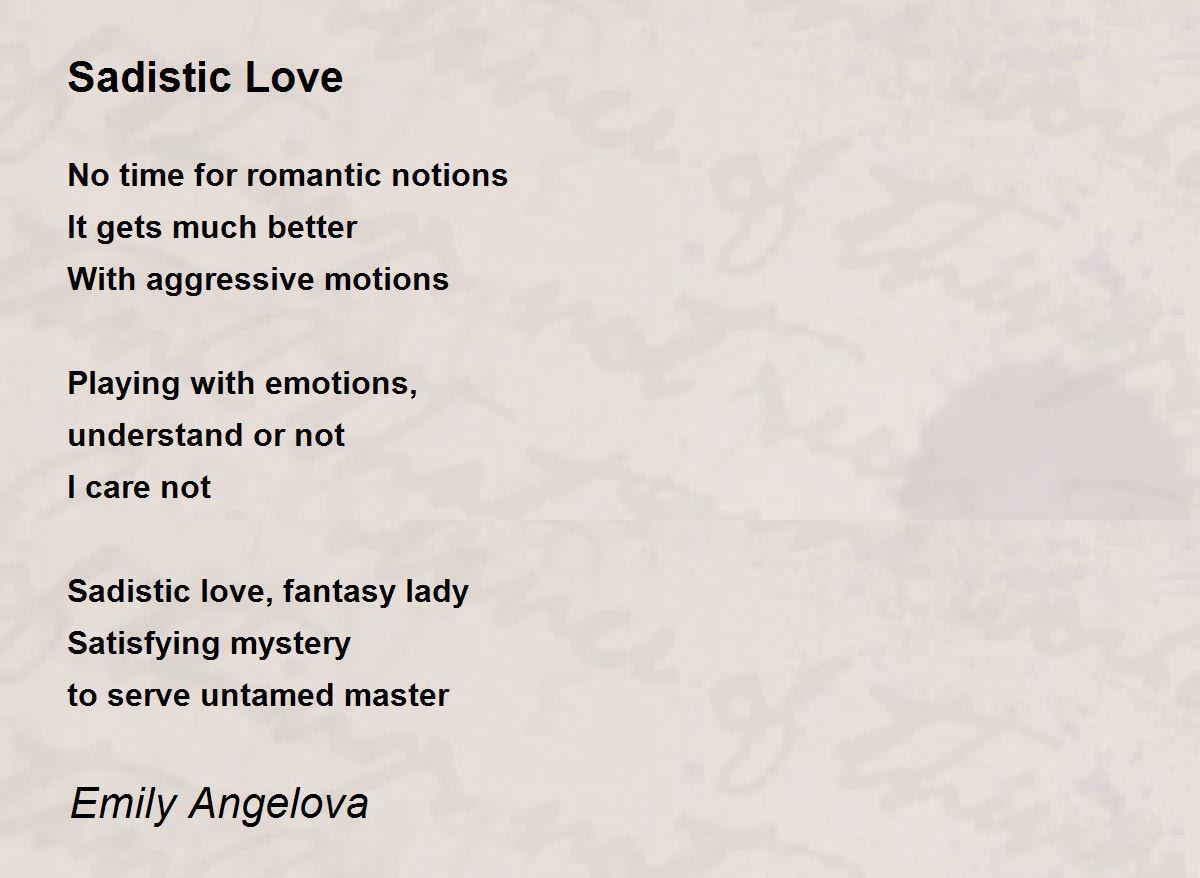 Sadistic Love Quotes