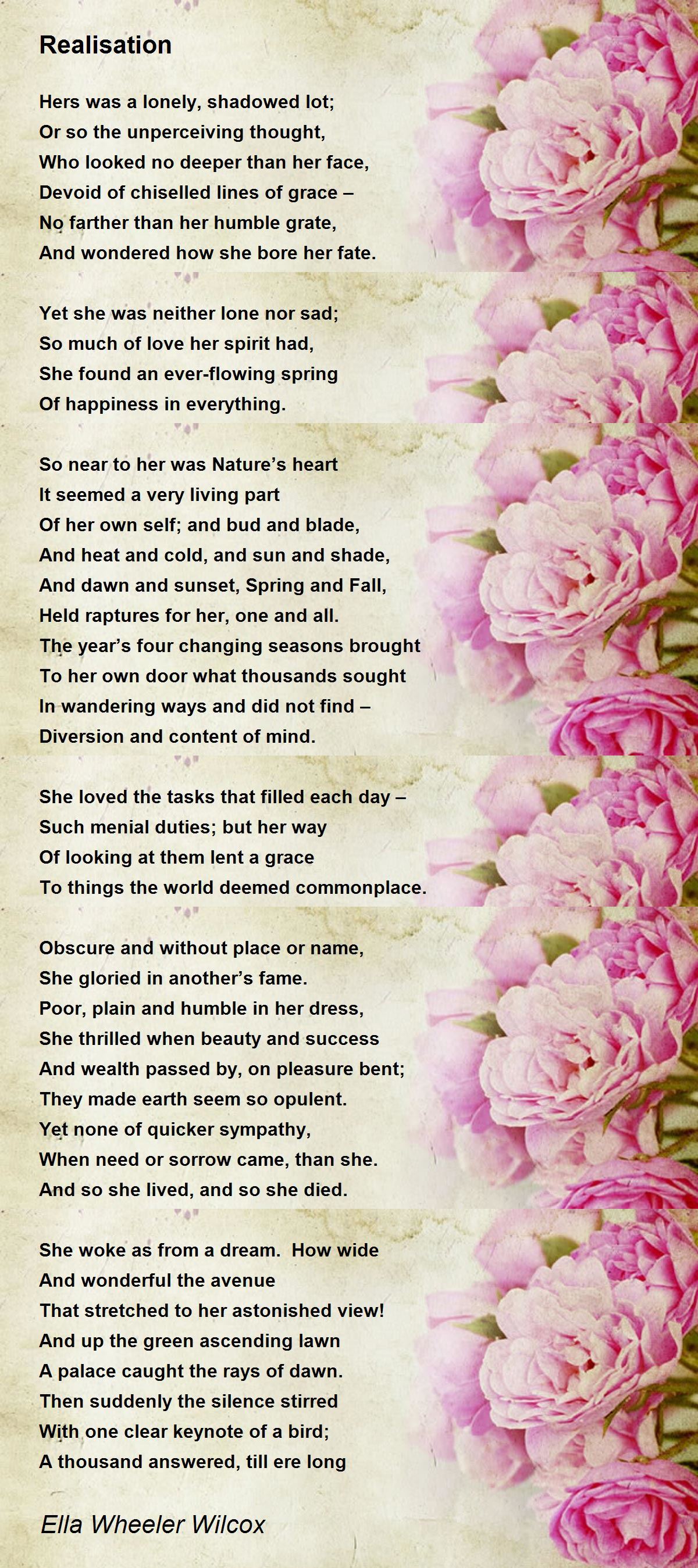 Is It Well Poem By Ella Wheeler Wilcox Poem Hunter Smoke Poem by Ella ...