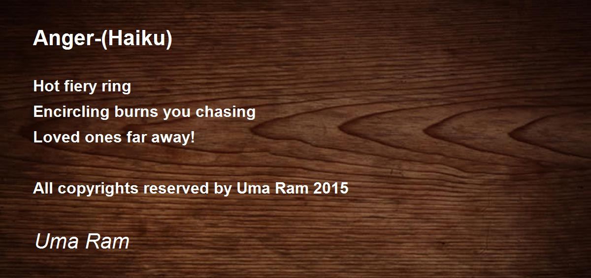 Haiku Poems About Anger