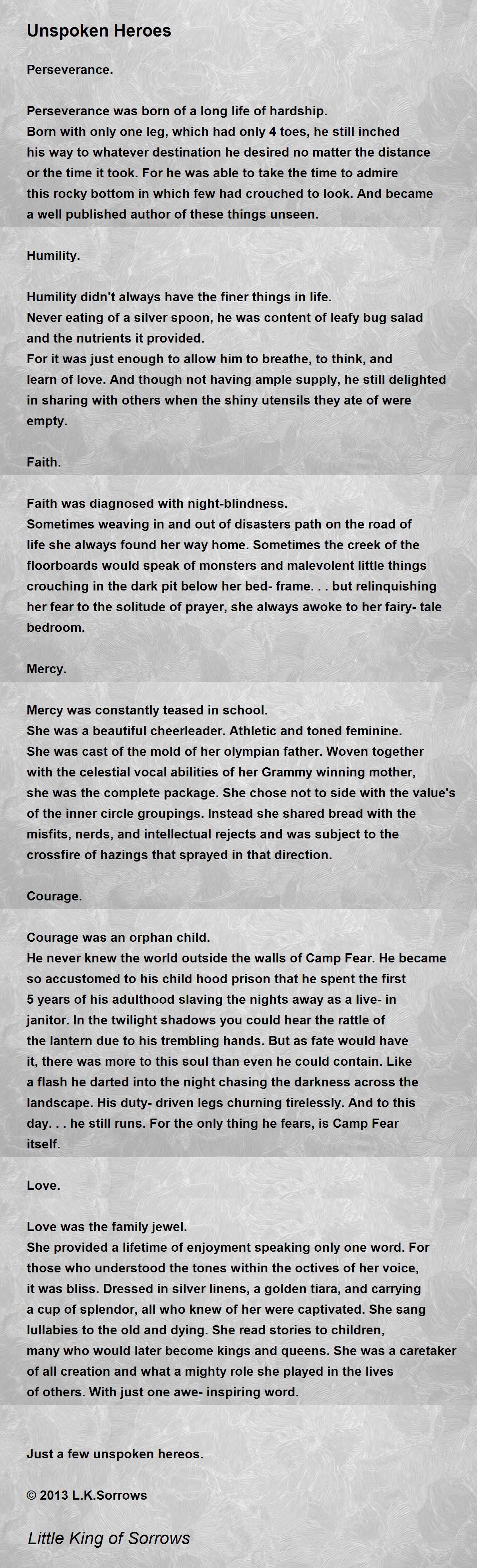 Unspoken Hero Quotes