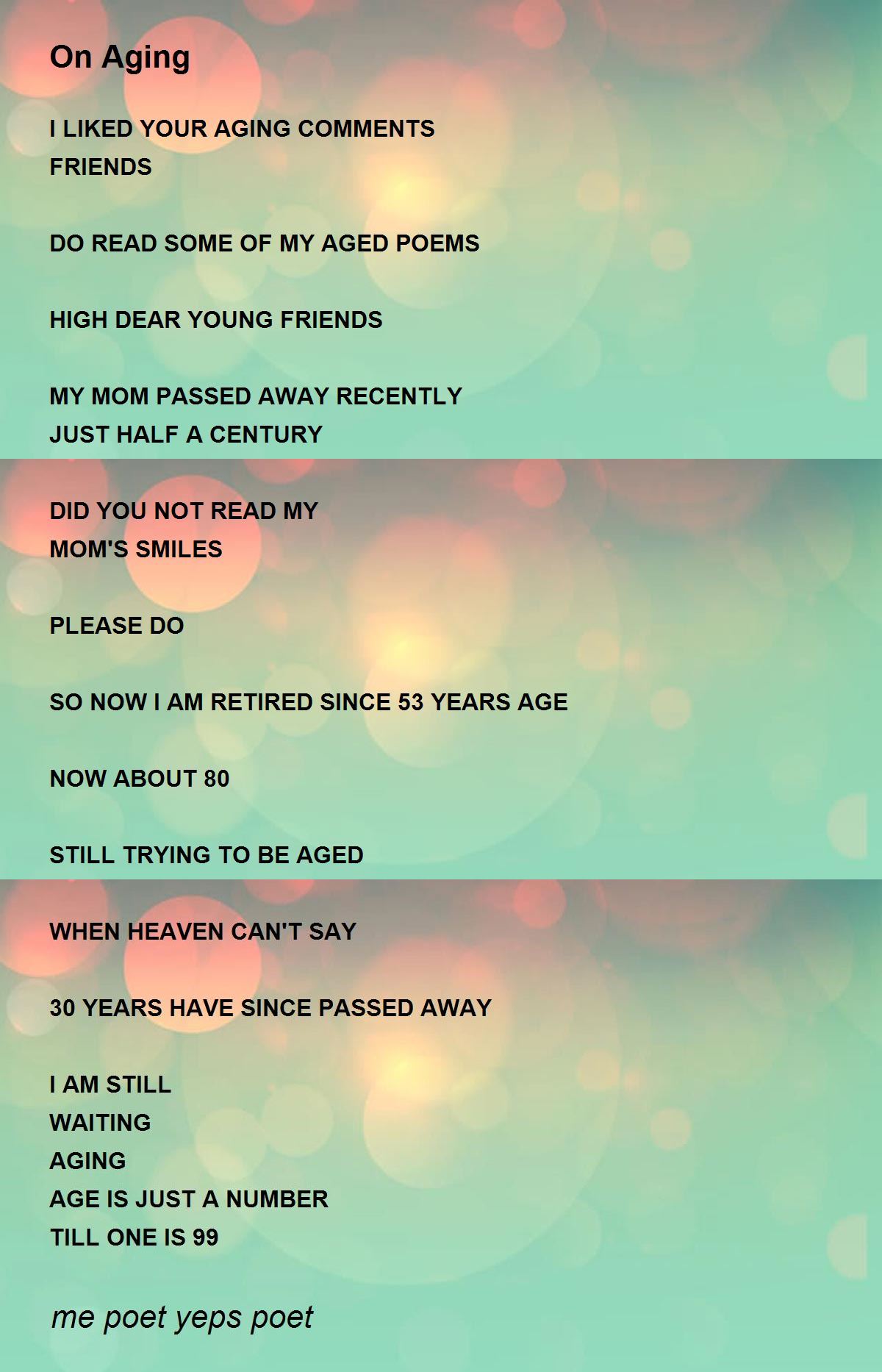 Poems About Aging Beautifully
