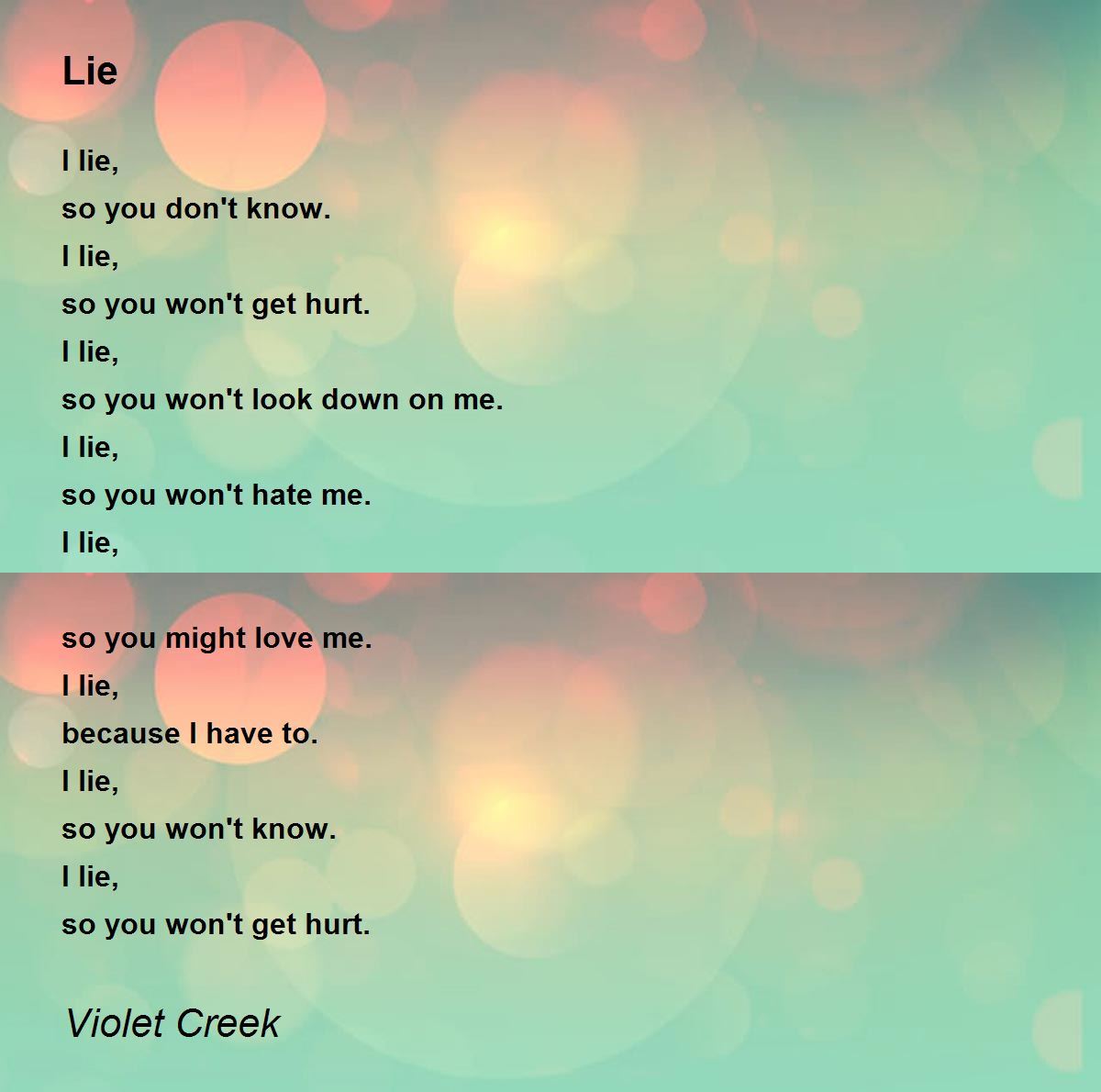 Lie Poems Quotes