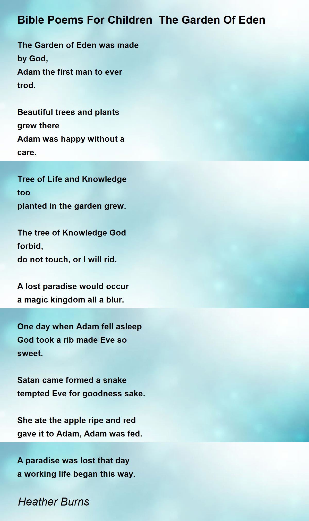 God S Garden Poem