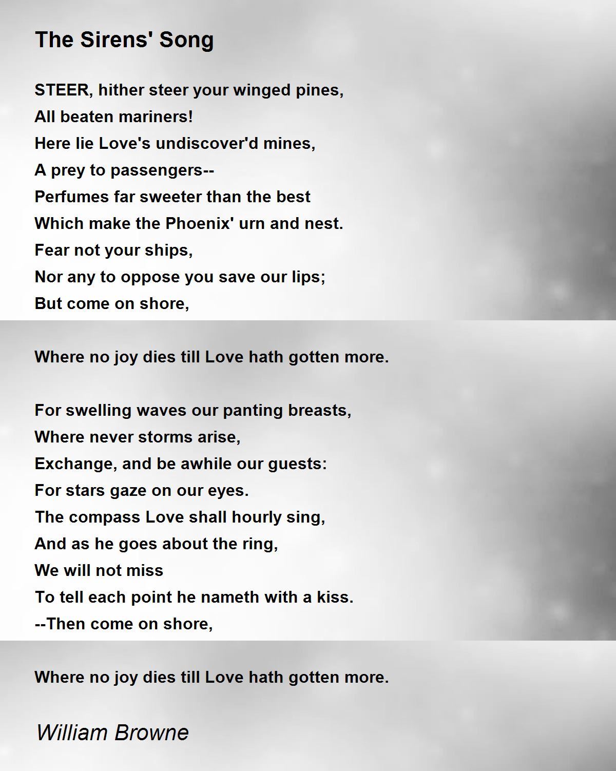 The Siren Song Poem _ Siren Song & Ancient Gesture – GKSAED