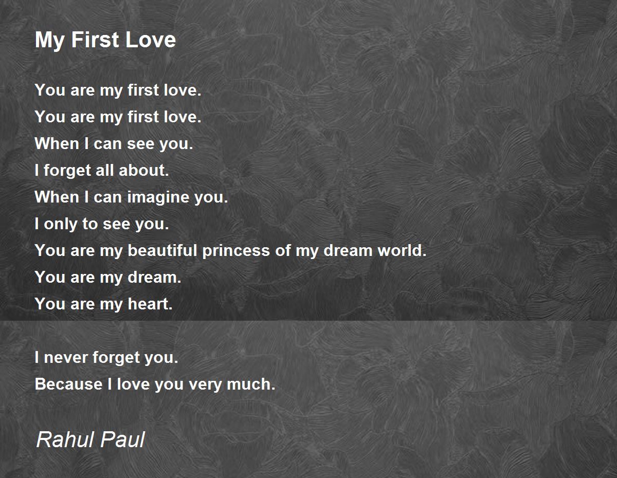 Poems About Love First